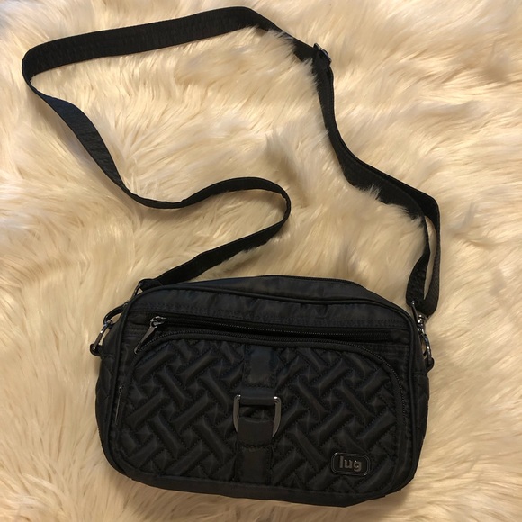 lug | Bags | Lug Carousel Black Nylon Crossbody Handbag Purse | Poshmark